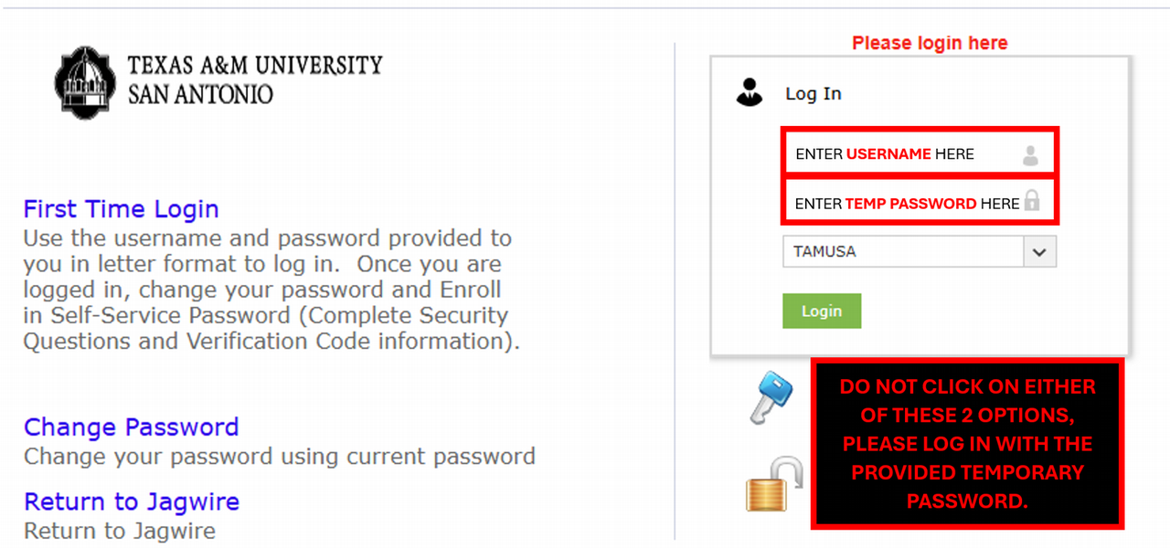 Student First-Time Login Assistance